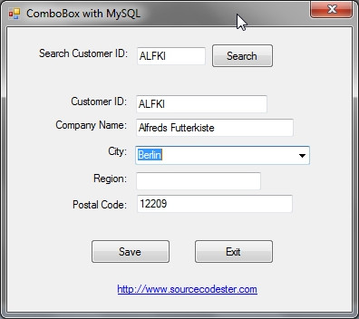 ComboBox Control with MySQL | SourceCodester